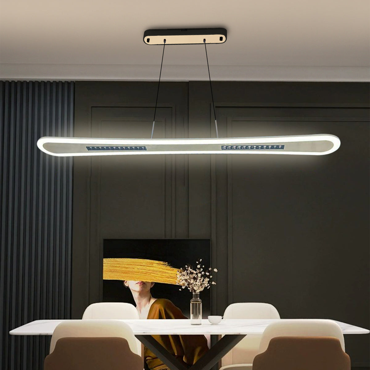 Cryselle LED Smart Voice Assist Chandelier – Smartway Lighting