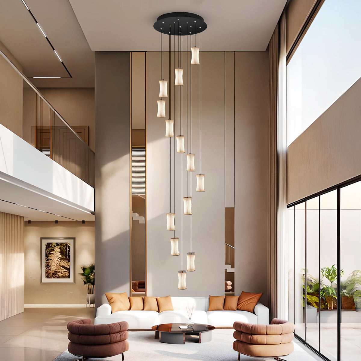 Flynn Double Height Smart Modern LED Chandelier | Smartway – Smartway ...