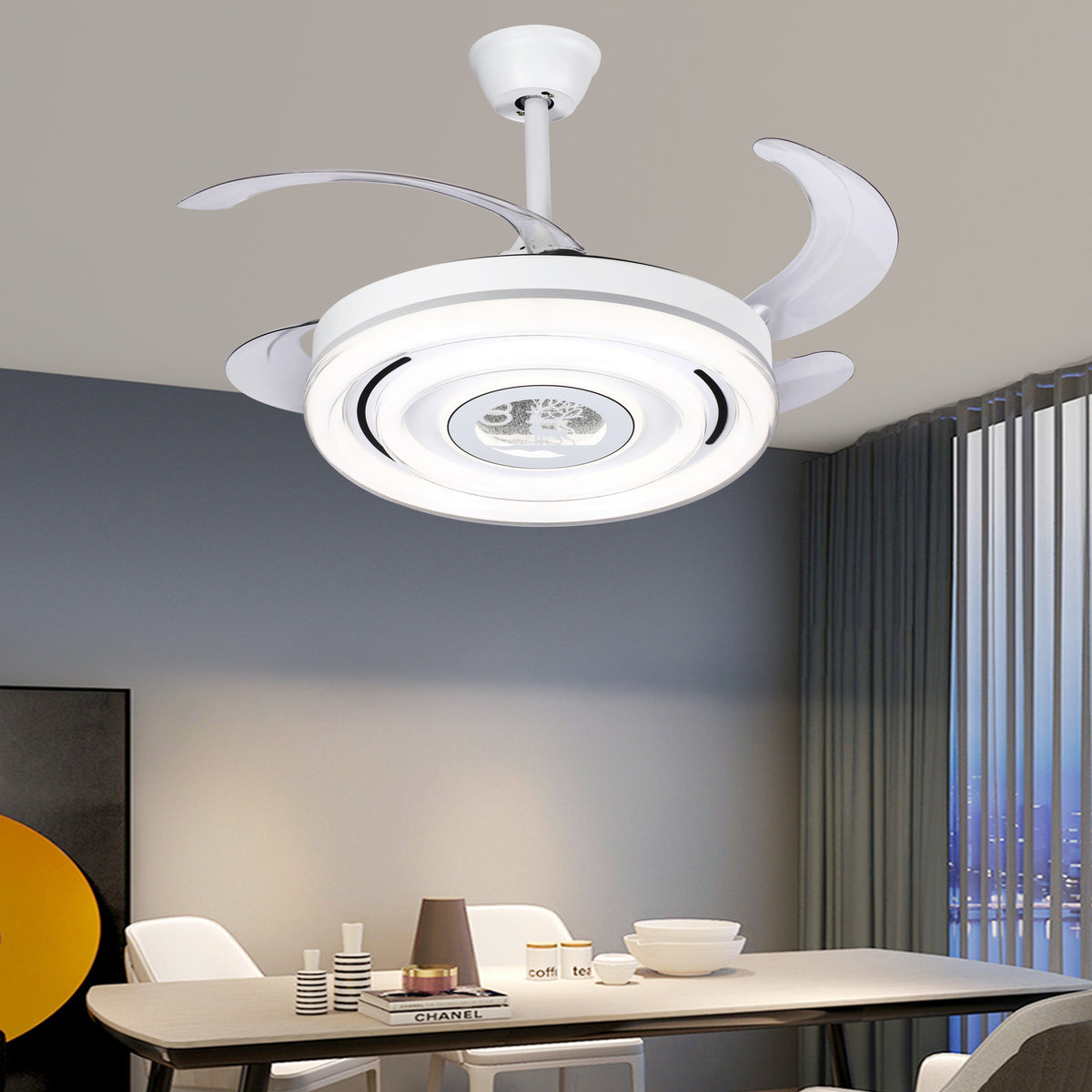 Winsome Retractable Blade Fan Chandelier – Smartway Lighting