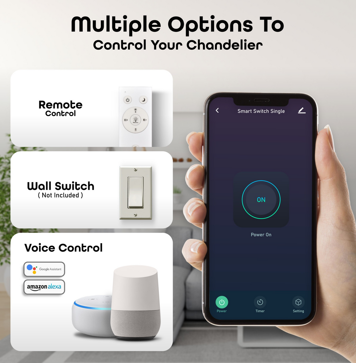 Carola Modern LED Smart Linear Chandelier | Smartway – Smartway Lighting