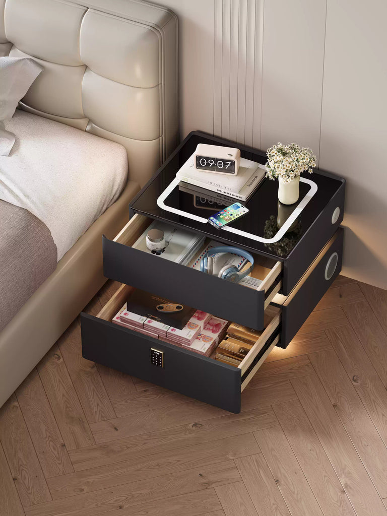Idro Premium Floating LED Smart Bedside Table with Drawer – Smartway ...